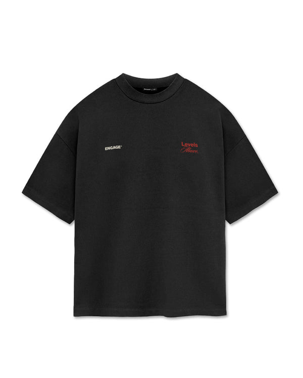 Engage 'Levels Above' Oversized T-Shirt (Black) - Engage® NZ